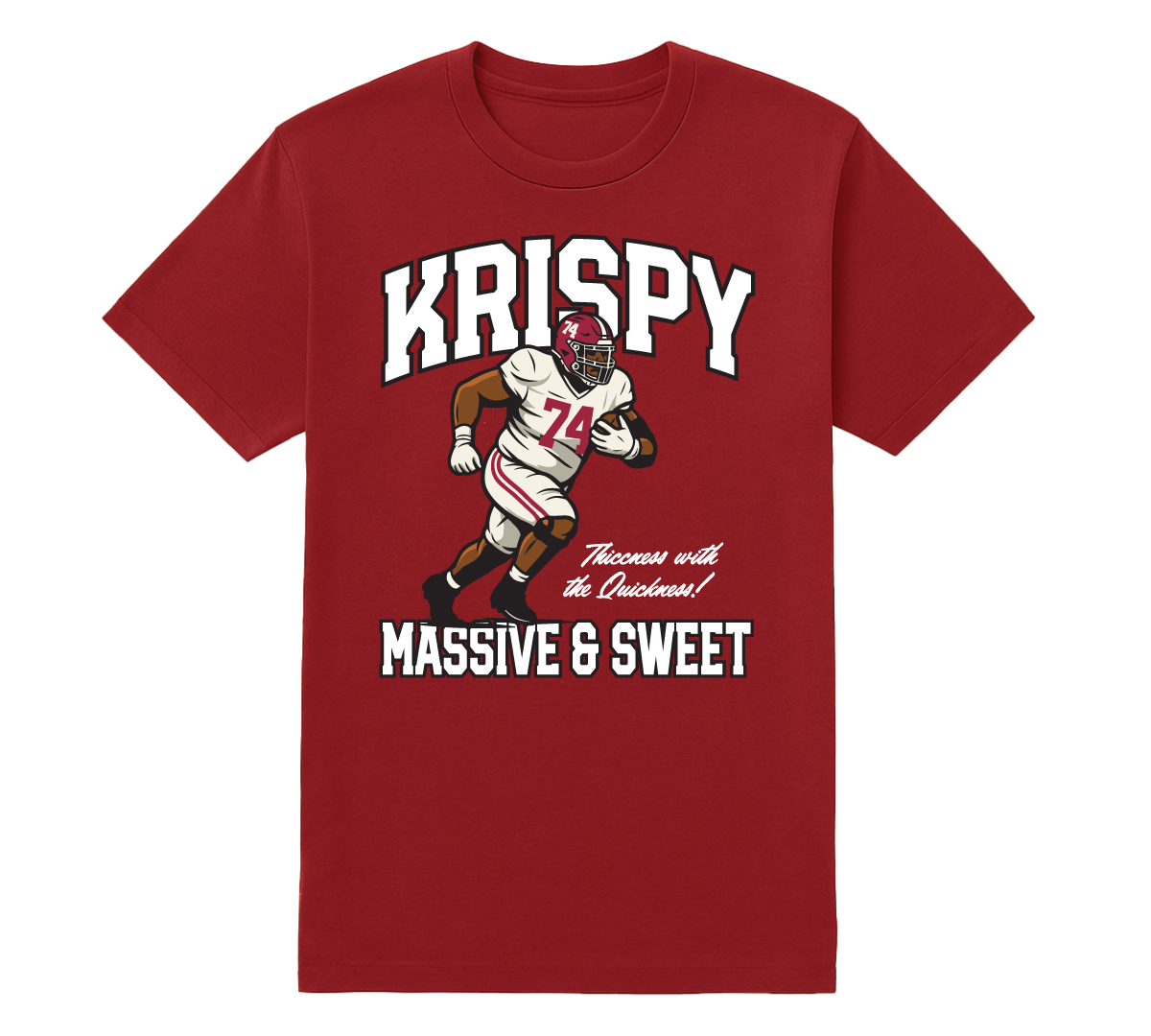 Krispy Adult T-Shirt (Crimson) - BMN x Kadyn Proctor – Big Man Nation